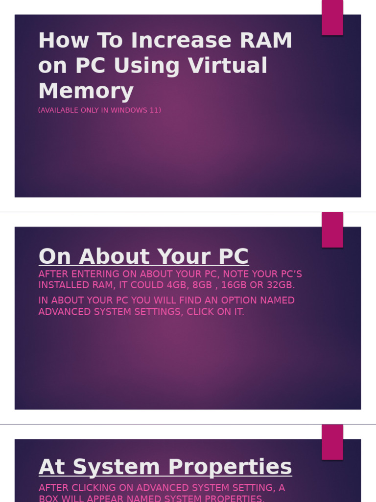 How To Increase RAM On PC Using Virtual | PDF