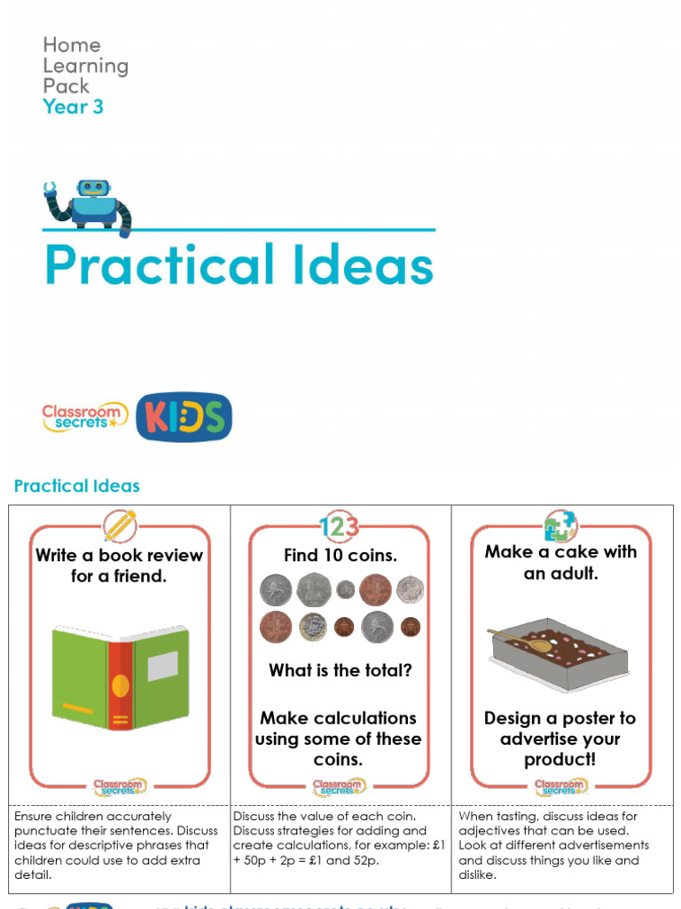 Year 3 Practical Ideas | PDF