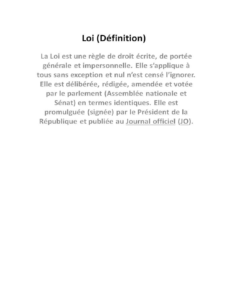 Loi | PDF