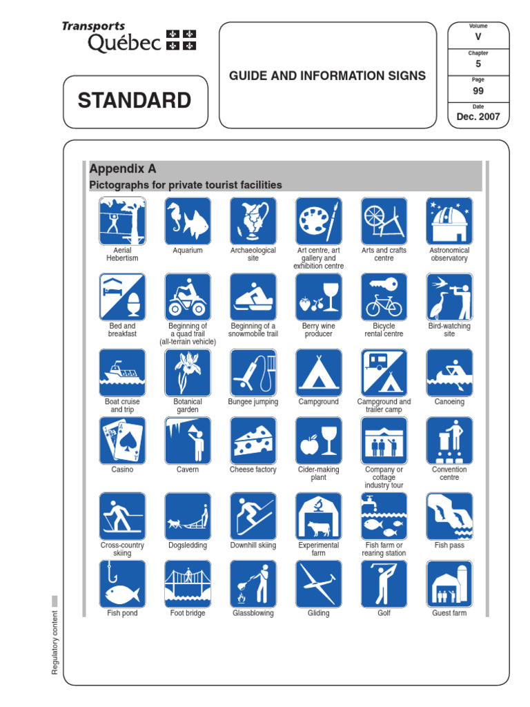 Guide and Information Signs - Appendices | PDF