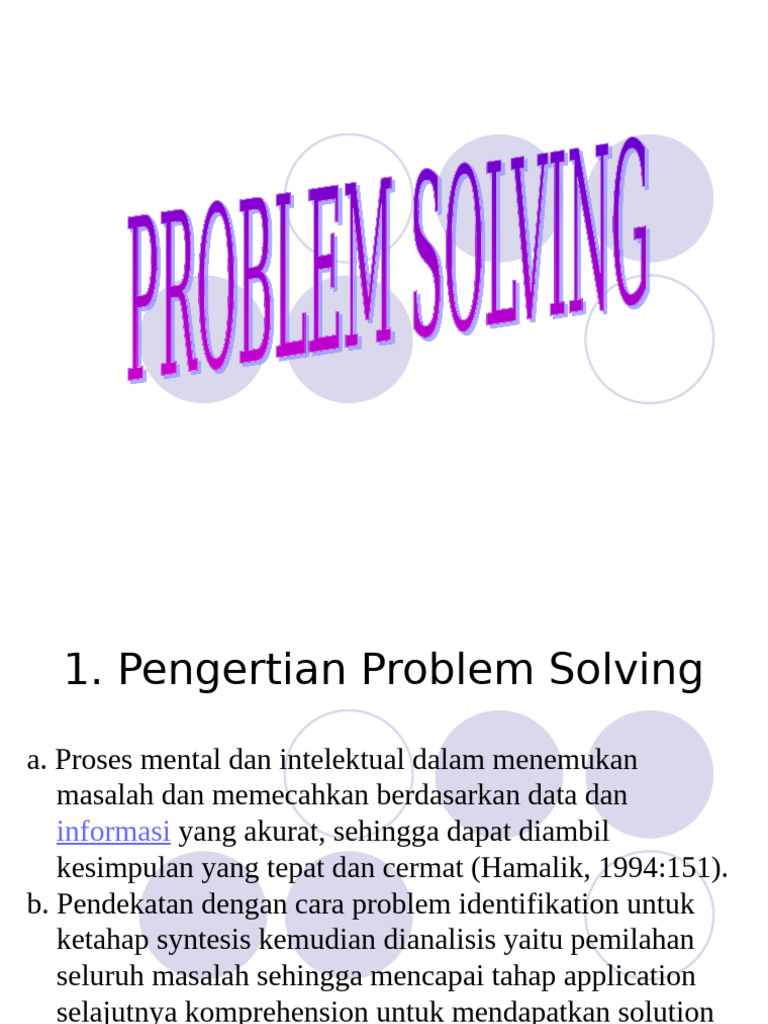 Problem Solving | PDF