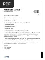 Authorization Letter - Rto | PDF