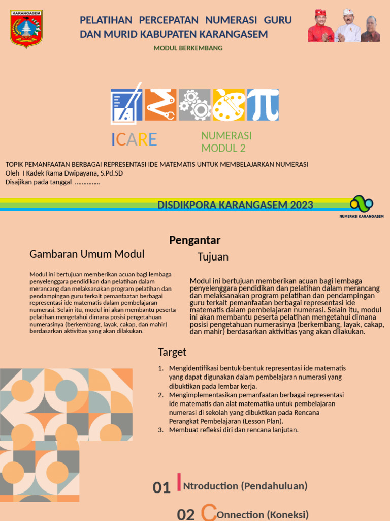 Budiasa Modul 2 Pemanfaatan Berbagai Representasi Ide Matematis Untuk Membelajarkan Numerasi | PDF