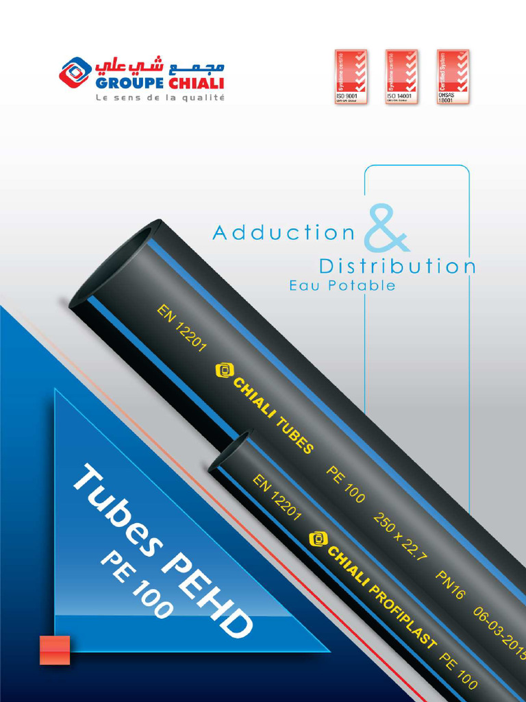 'Tubes PEHD Utilisés Dans L'adduction Et La Distribution L'eau Potable | PDF