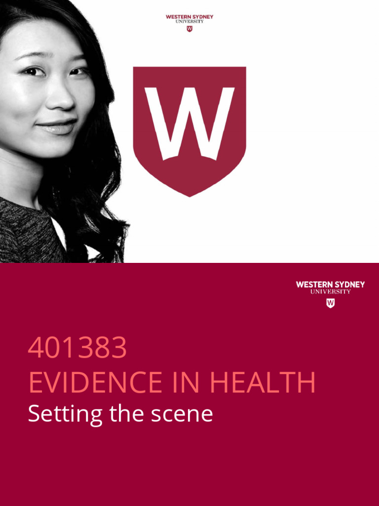 EIH Lecture 01 - Setting The Scene | PDF