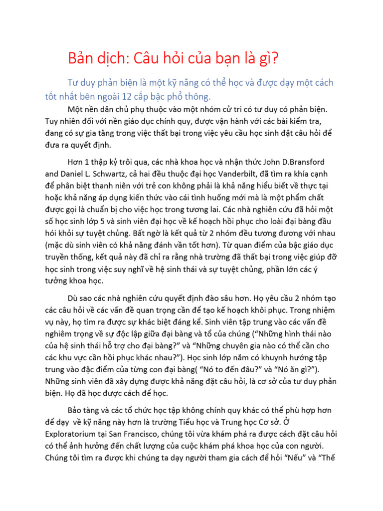 What Is Your Question | PDF