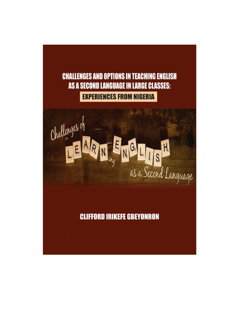 Challenges and Options in Teaching English As A Second Language in ...