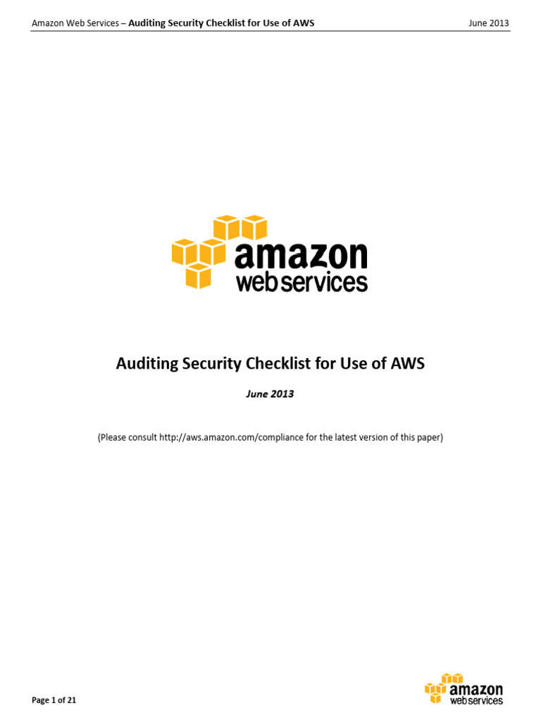 AWS Auditing Whitepaper | PDF | Audit | Business