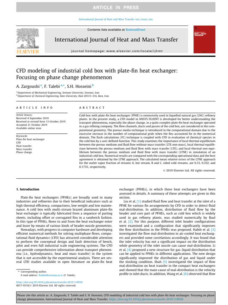 CFD Modeling of Industrial Cold Box With | PDF