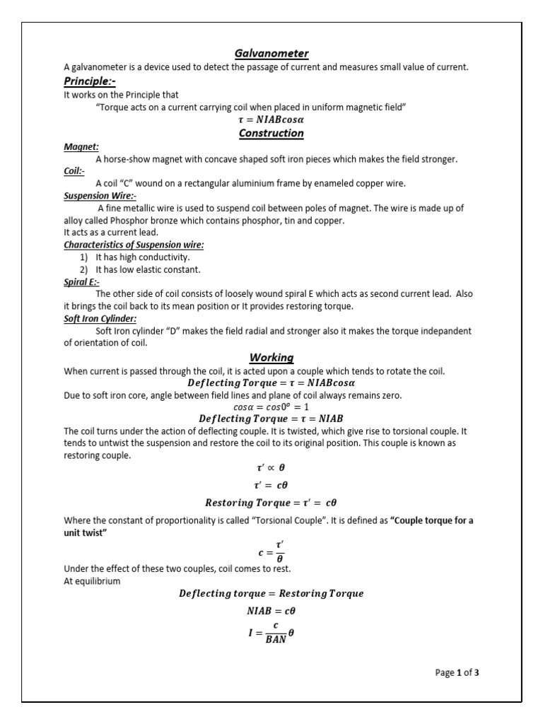 Galvanometer | PDF