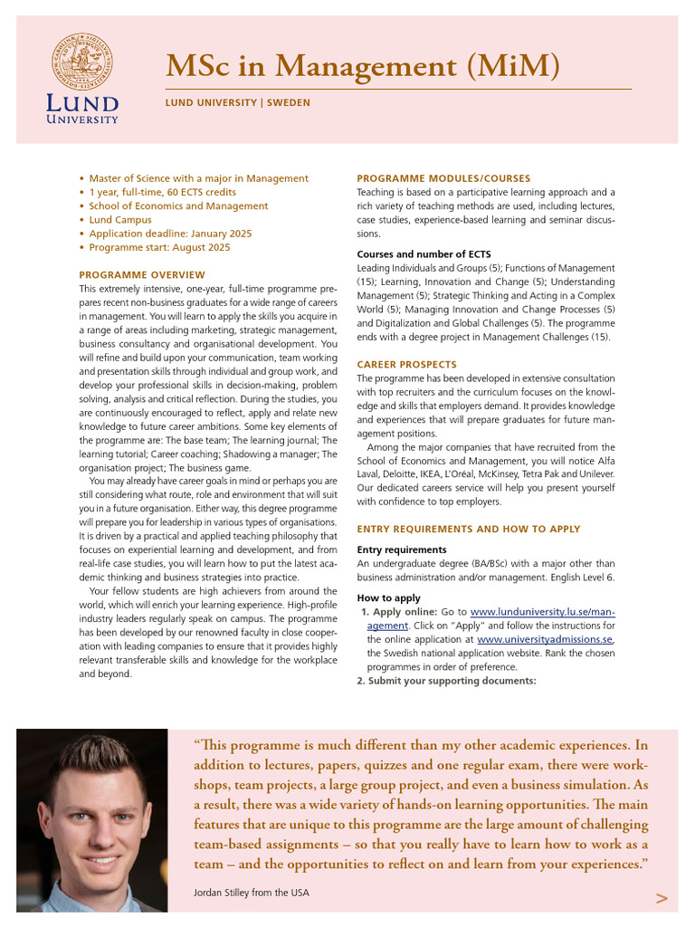 Management Factsheet 2025 | PDF