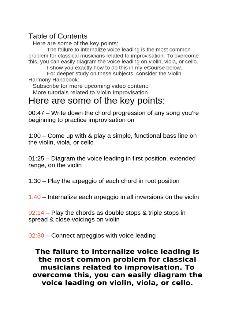 Violin - Robert - Howes - Improvisation Technique | PDF | Chord (Music ...