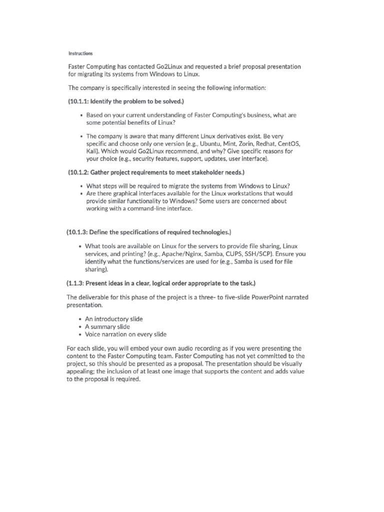 Linux Implementation Proposal | PDF