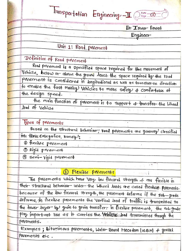 Transportation Engg.-llNew Note | PDF