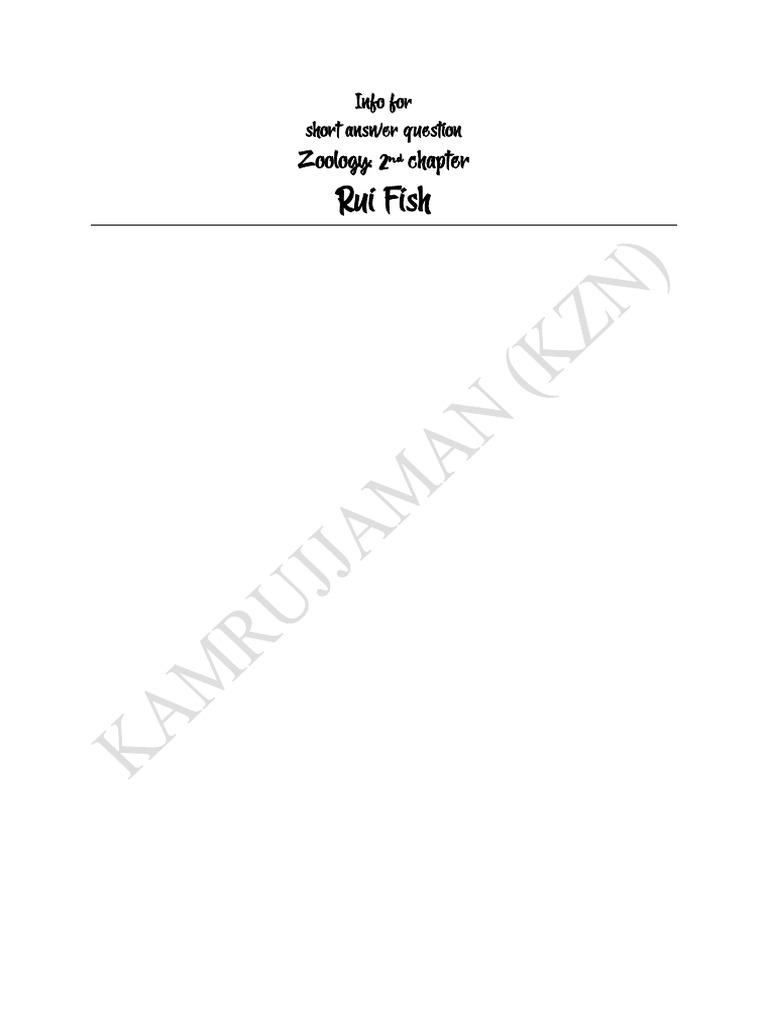 Rui Fish Info | PDF