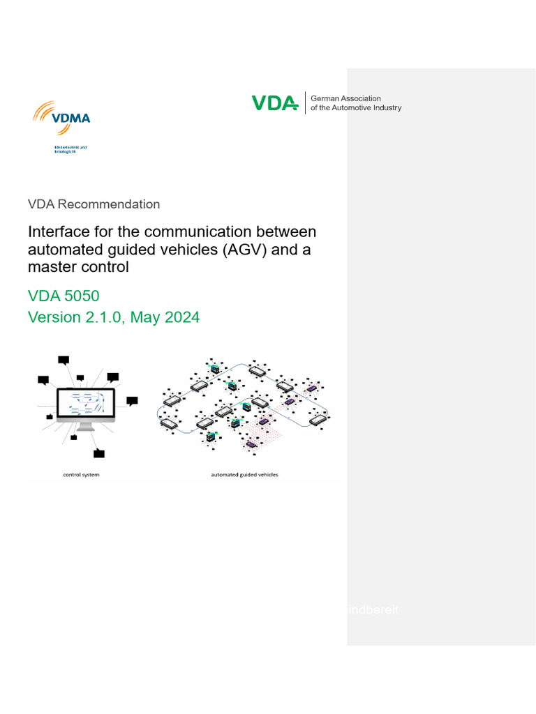 VDA5050 V2p1p0 | PDF