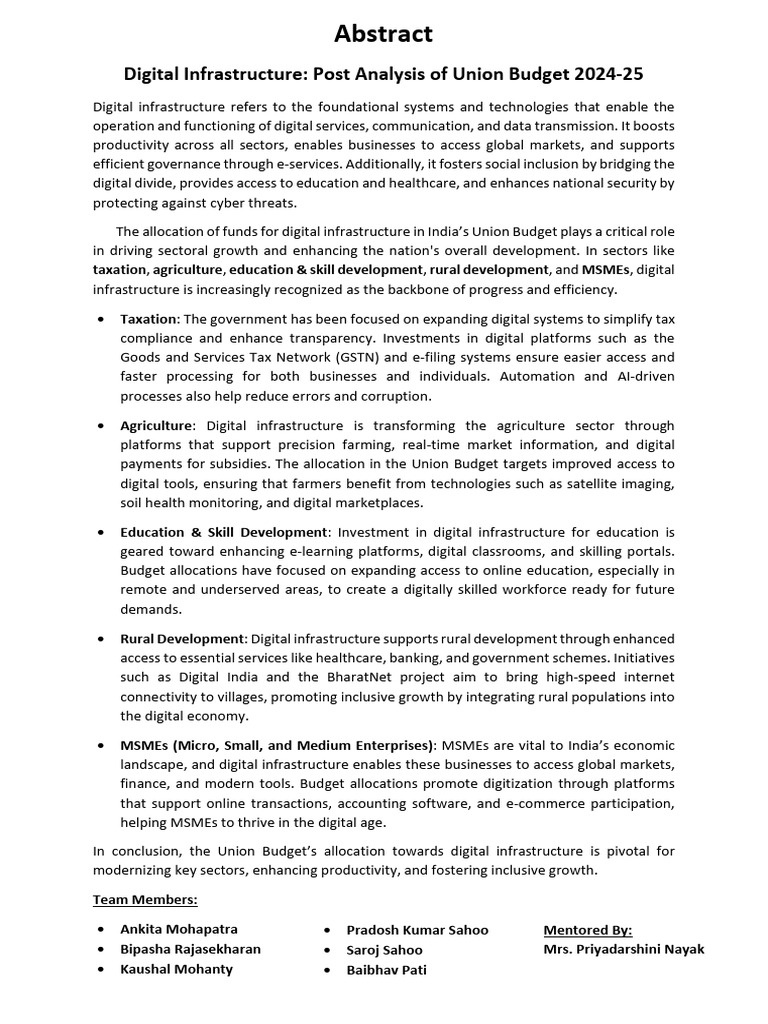 Abstract Digital Infrastructure | PDF