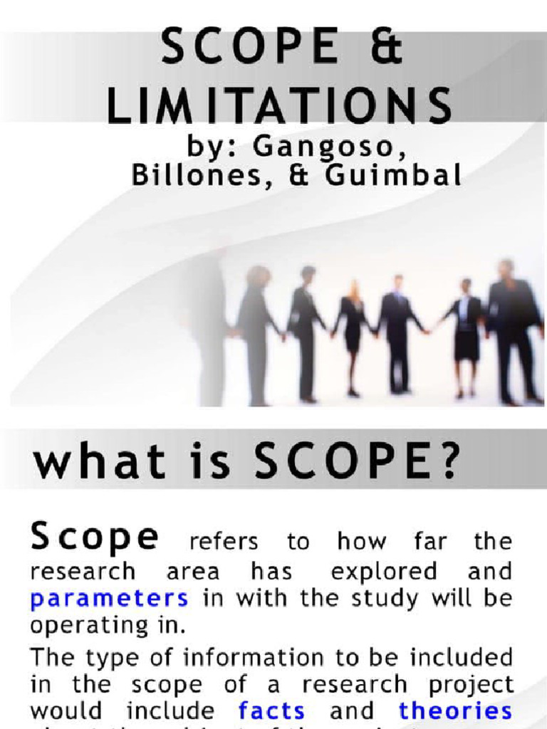 Scope and Delimitation | PDF