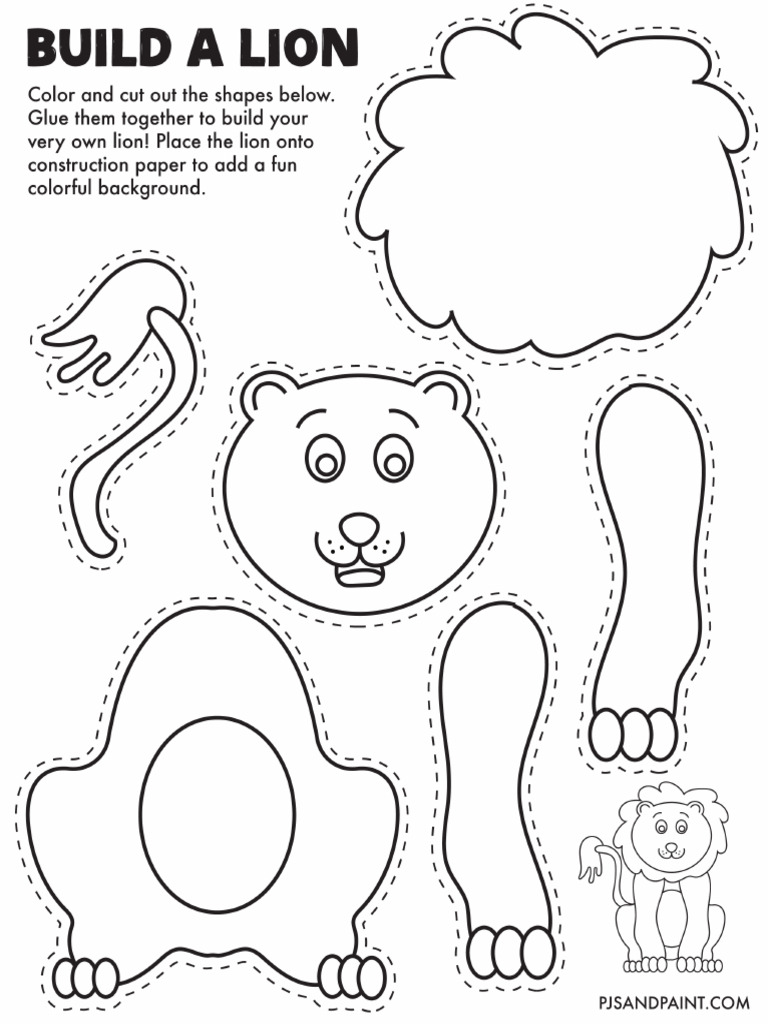 Build A Lion - Pjs and Paint | PDF