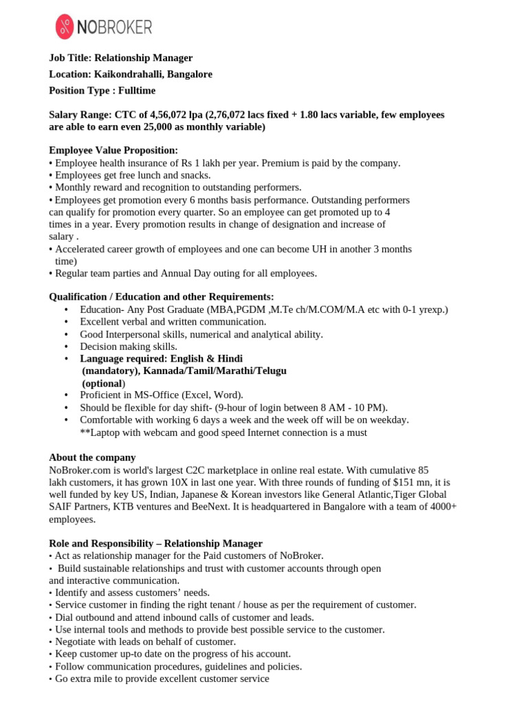 JD For RM (New Campus Salary) | PDF