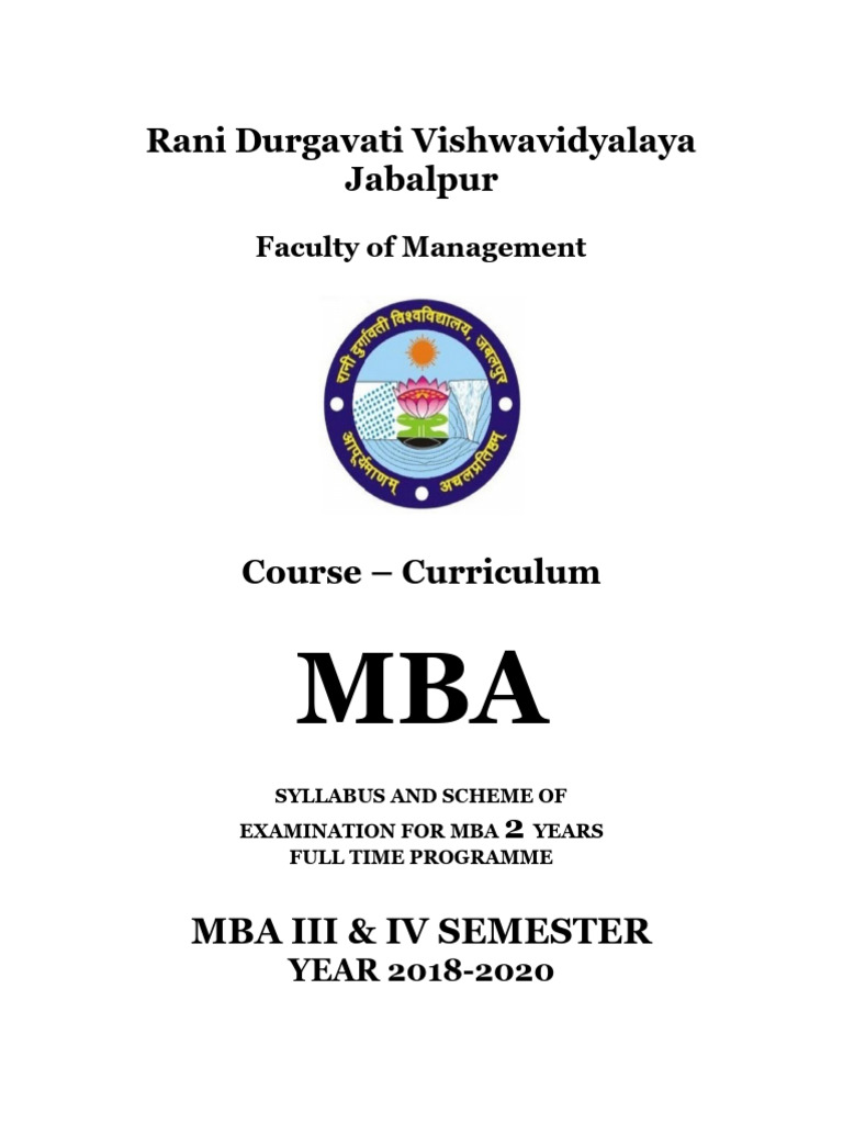 MBA Syllabus SEM4 | PDF