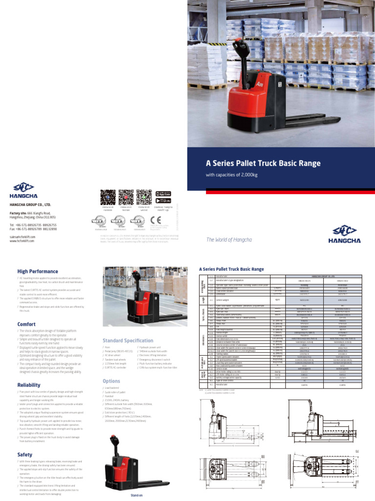 A Series Pallet Truck Basic Range | PDF