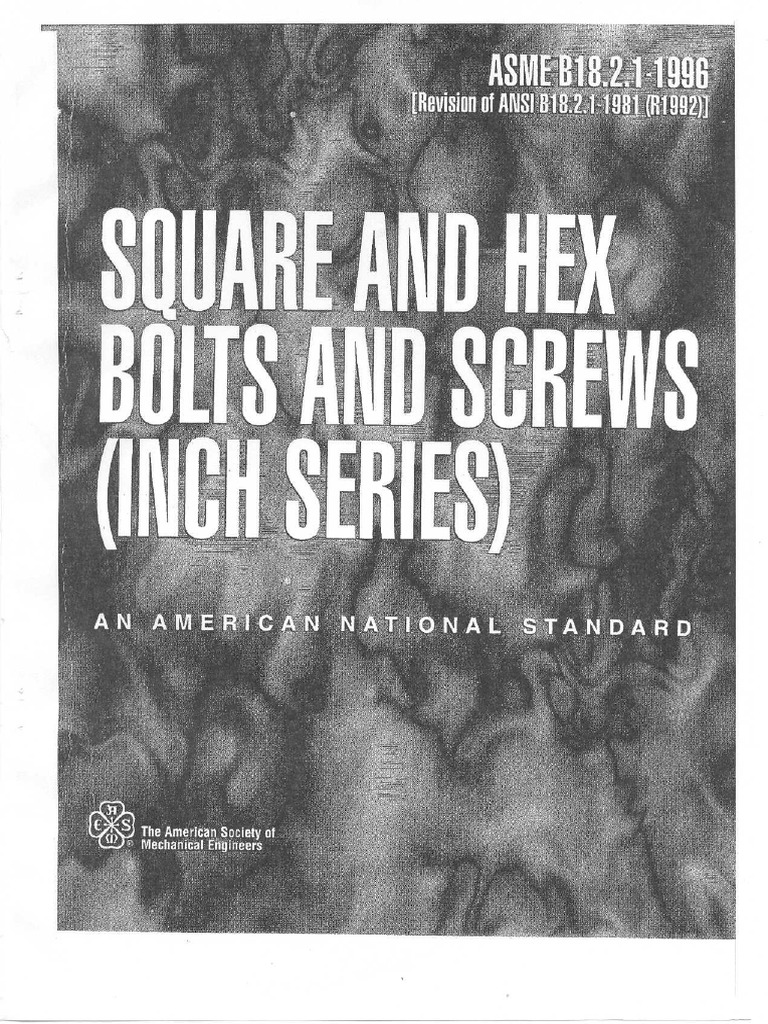 Asme-Ansi B18.2.1-1996 | PDF