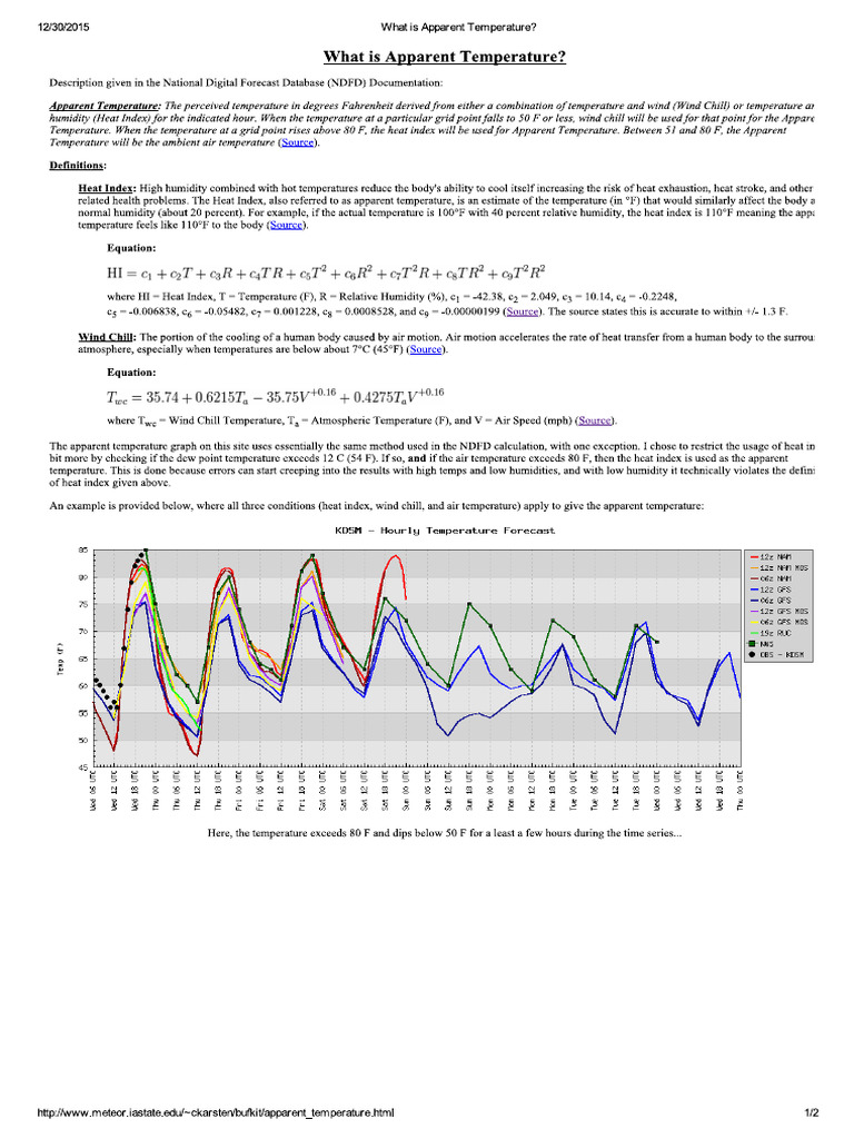 What Is Apparent Temperature | PDF