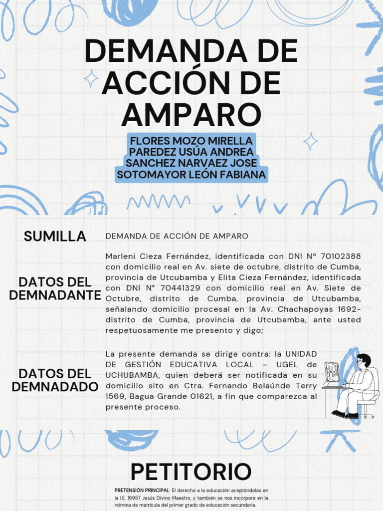 Demanda de Acción de Amparo PDF | PDF