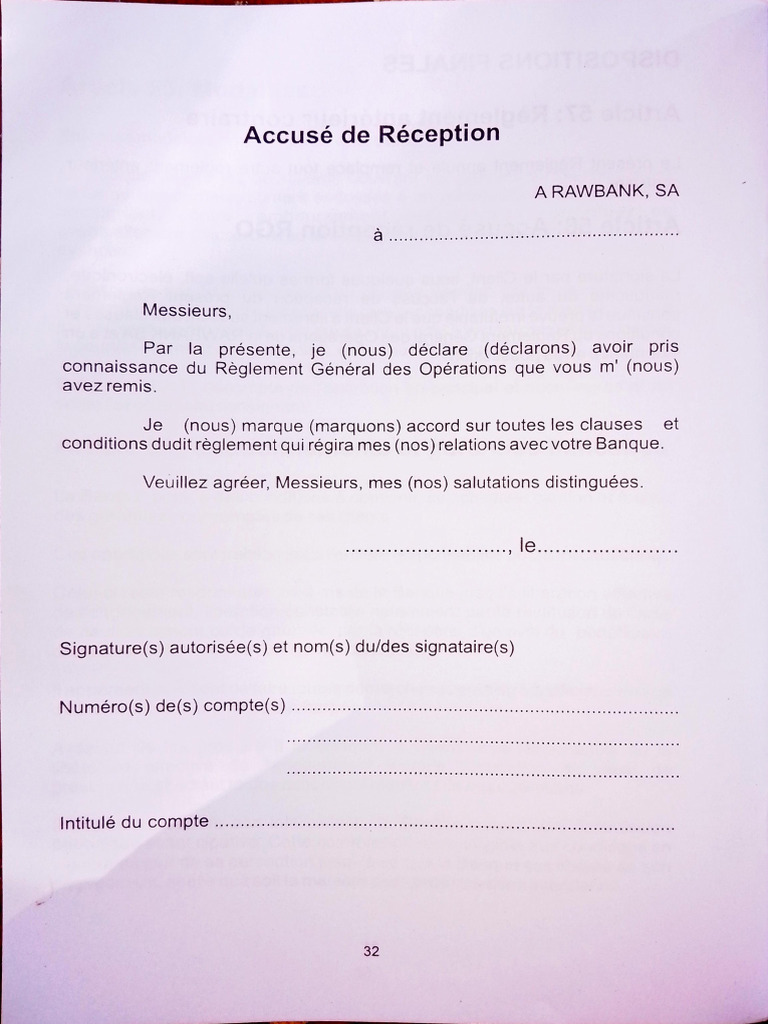 Accusé de Réception | PDF