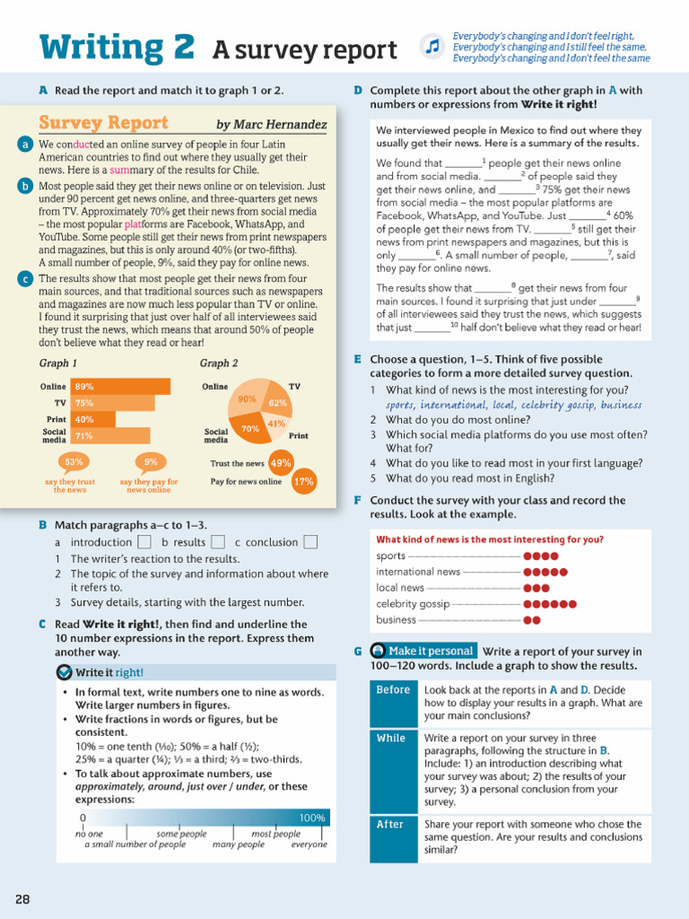 Writing 2 - Survery Report | PDF