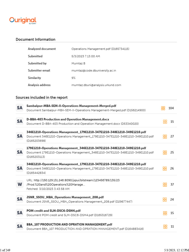 Operations Management | PDF