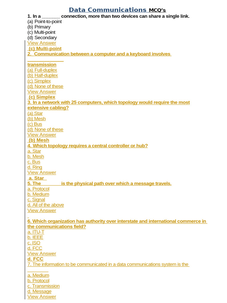 Computer MCQ's 5 | PDF