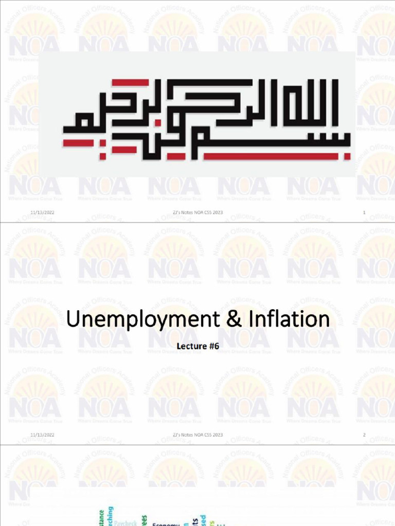 Lecture 6 Unemployment and Inflation | PDF