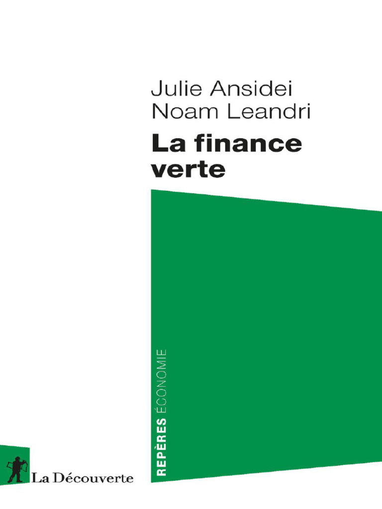 LIVRE La Finance Verte | PDF
