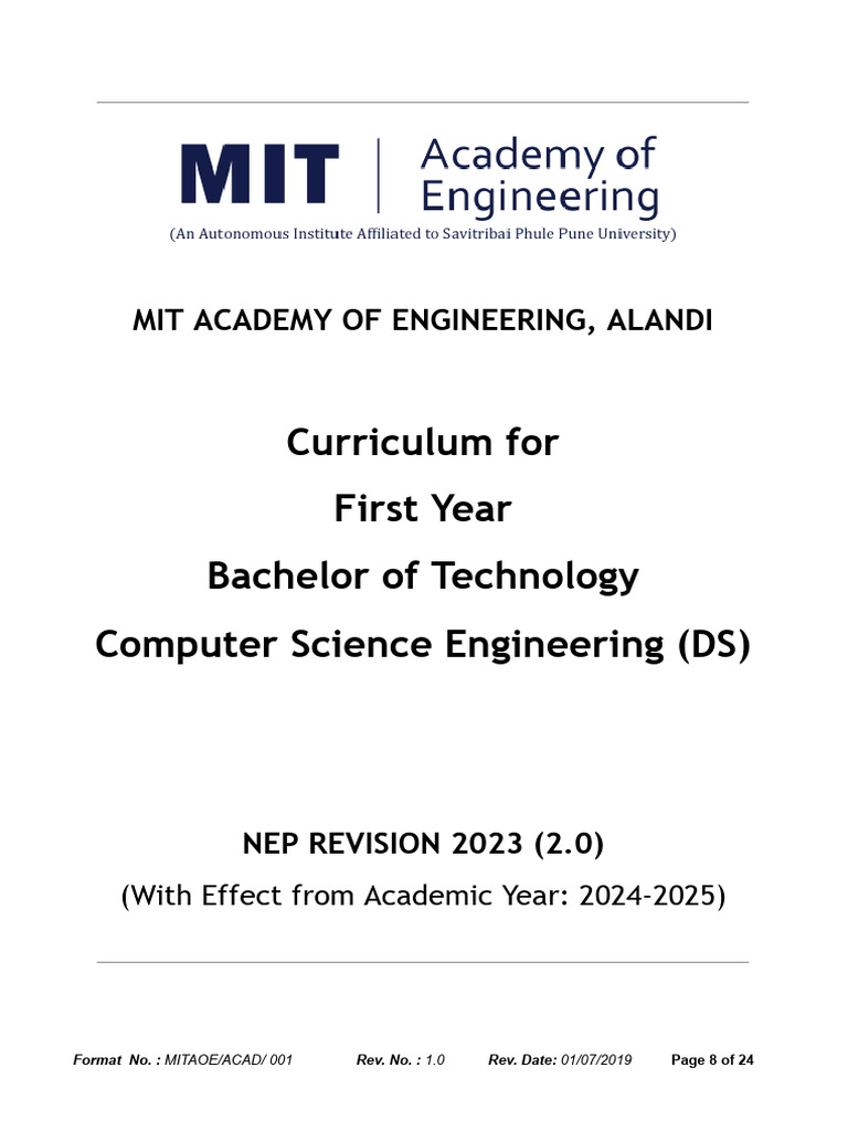 2024 Nep Revision (2.0) Cse (DS) Structure | PDF 2024 Nep Revision (2.0) Cse (DS) Structure | PDF