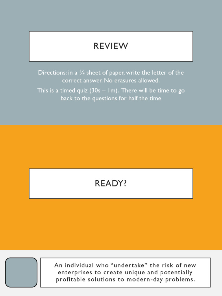 Review Entrep 1ST | PDF