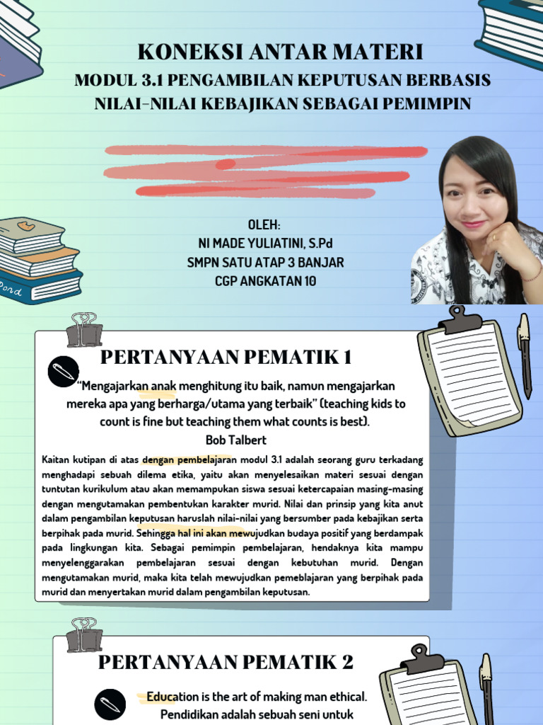 Koneksi Antar Materi Modul 3.1 | PDF