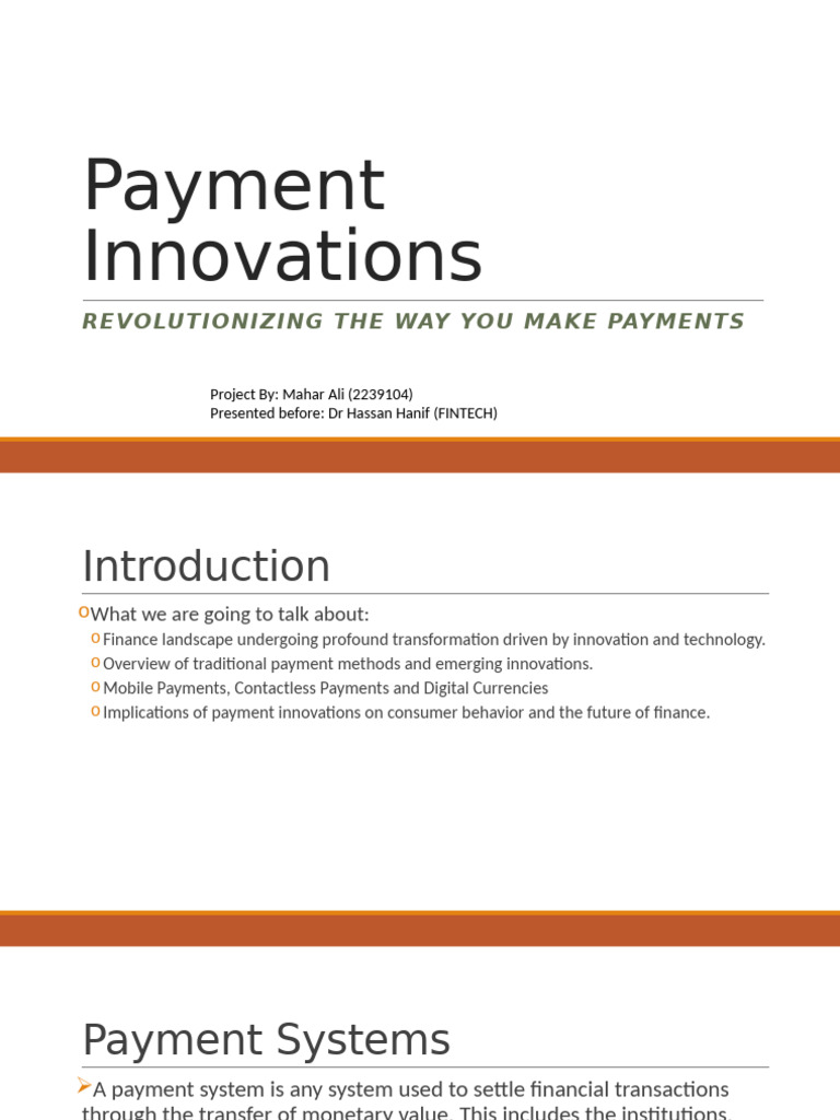 Payment Innovations | PDF
