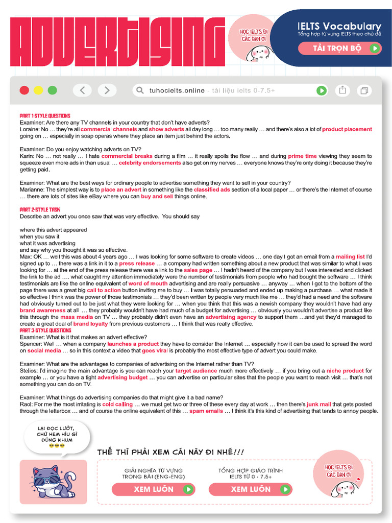 Topic 20 - Advertising-Đã G P | PDF