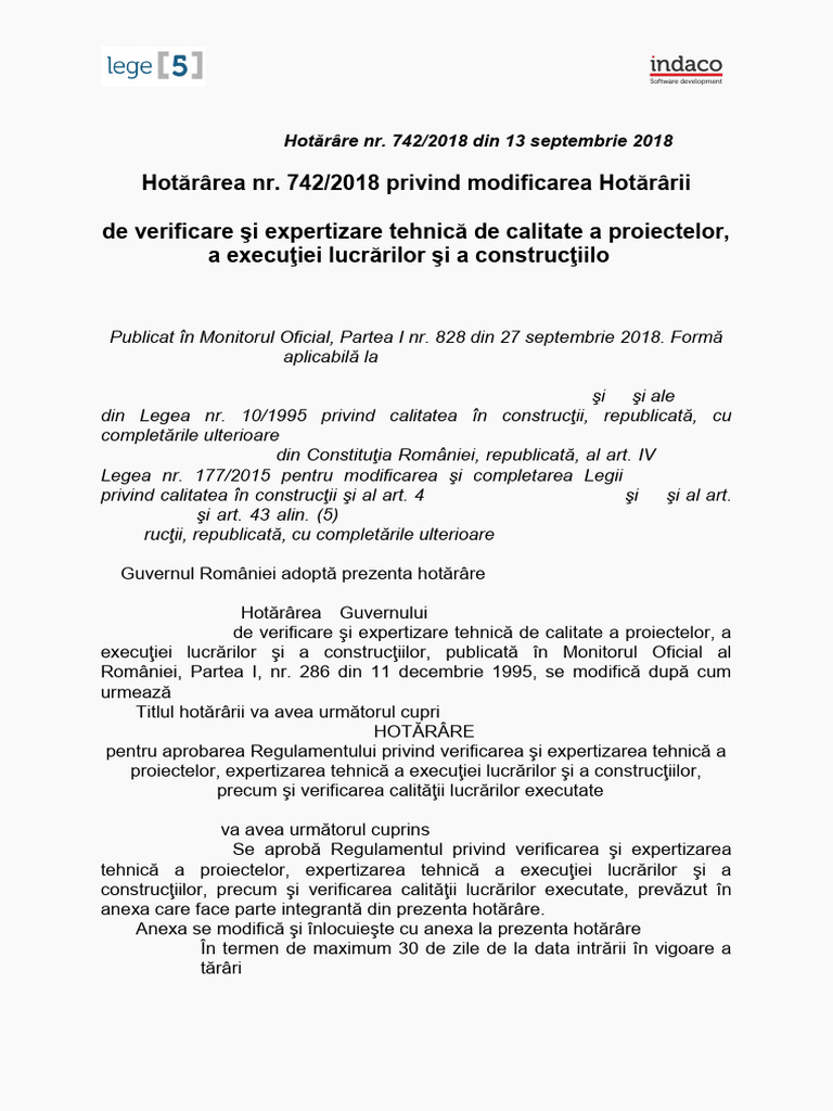 Hotarare 742 2018 | PDF