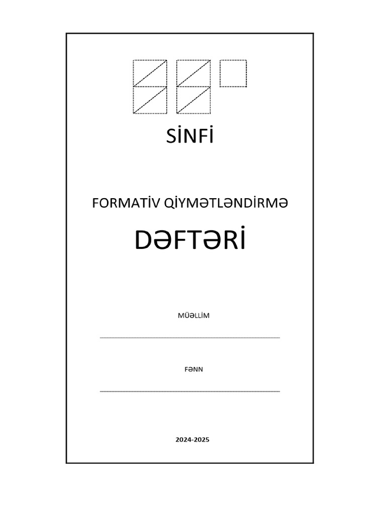 Formativ Qeyd Dəftərçəsi | PDF