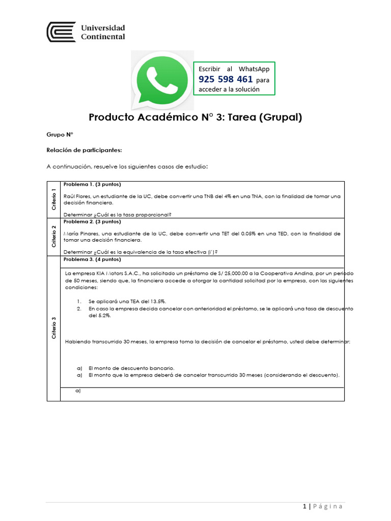 03. PRODUCTO ACADÉMICO N° 3 MATE FIN | PDF