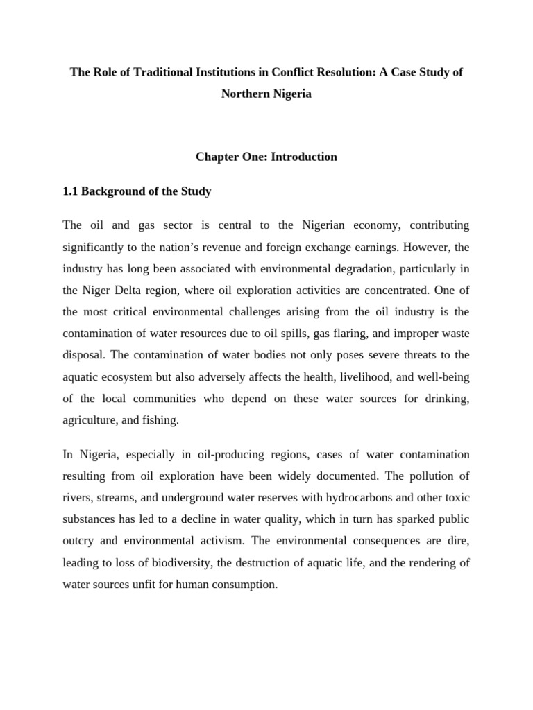 The Role of Traditional Institutions in Conflict Resolution | PDF