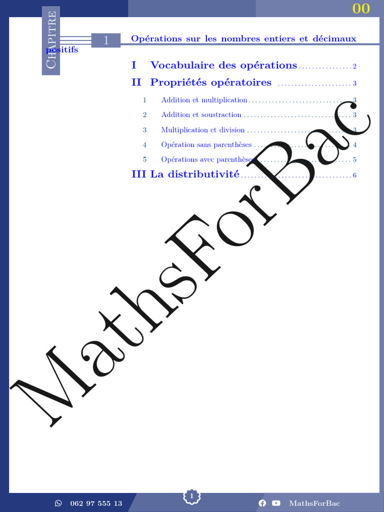 1AC Cours Ch1-Opérations Sur Les Nombres Entiers Et Décimaux | PDF 1AC Cours Ch1-Opérations Sur Les Nombres Entiers Et Décimaux | PDF