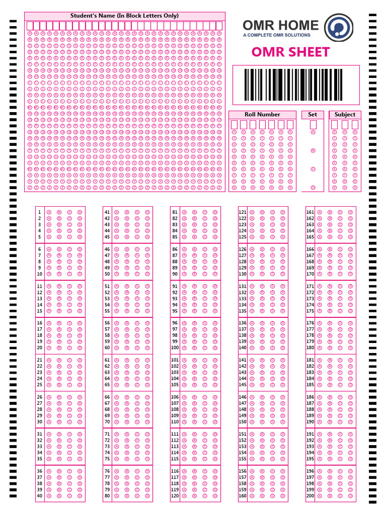 OMR Sheet PDF Download | PDF