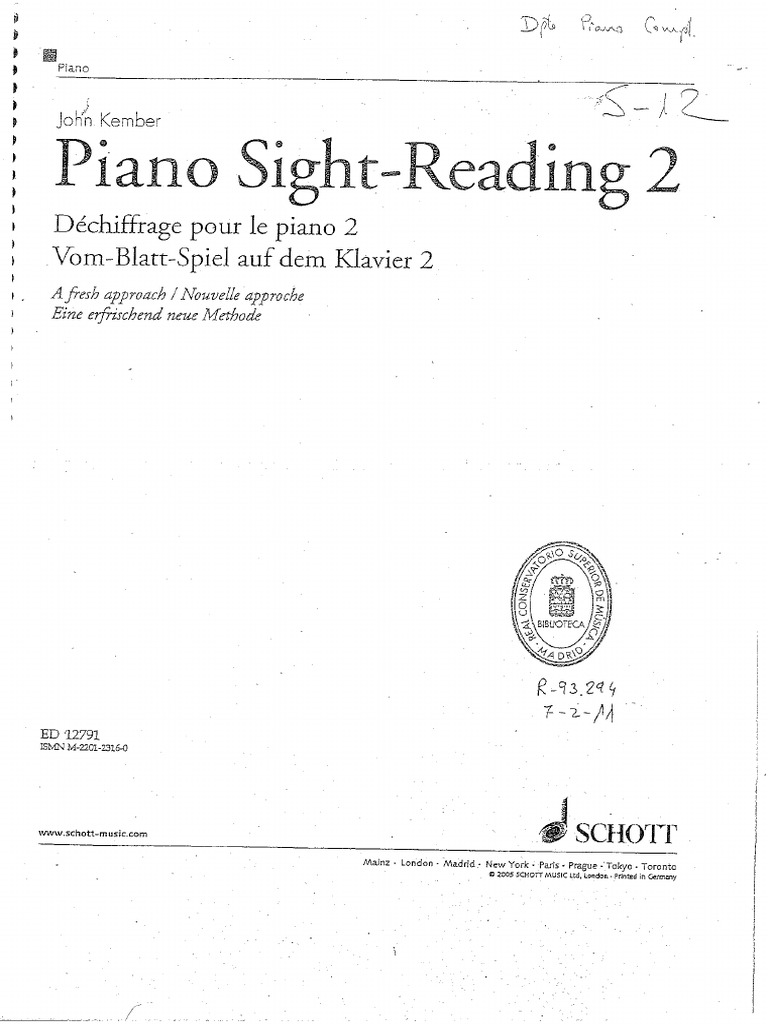 Piano Sight Reading 2 | PDF