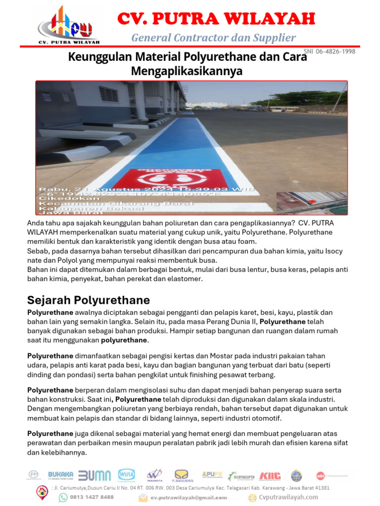 Metode Kerja Cat Polyurethane | PDF