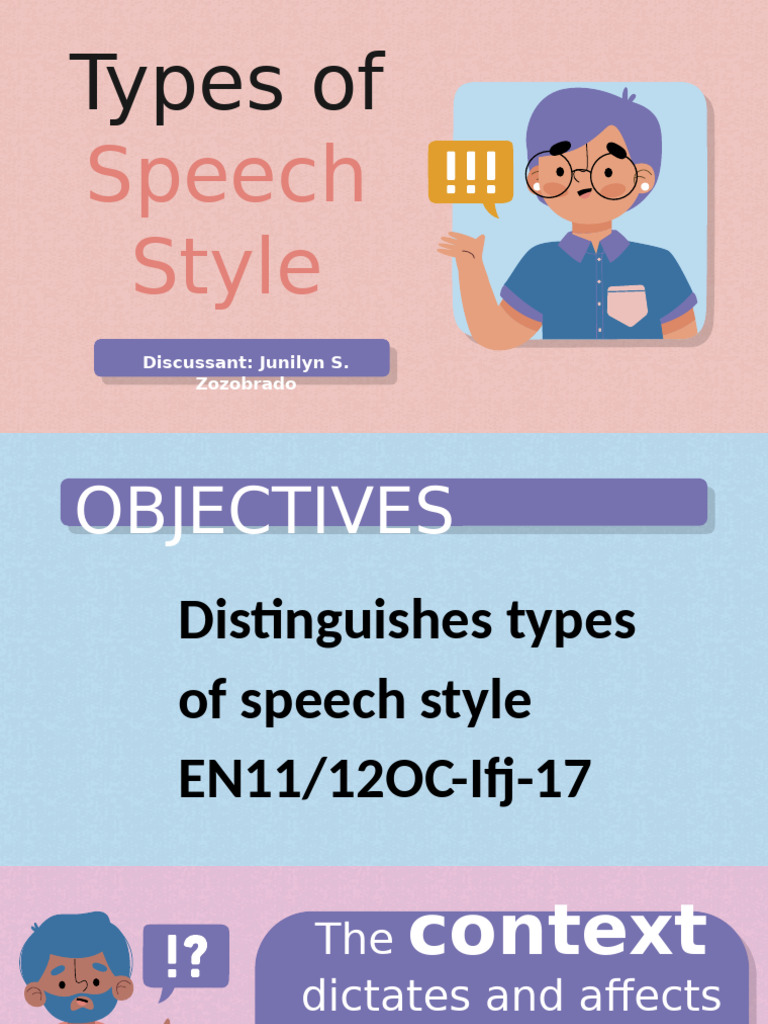 Understanding Speech Styles in Communication | PDF