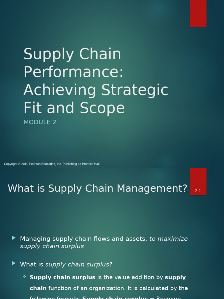 Module 2 Supply Chain Performance | PDF